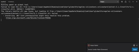 Cant Run Paket Install Or Restore · Issue 83 · Ionideionide Vscode