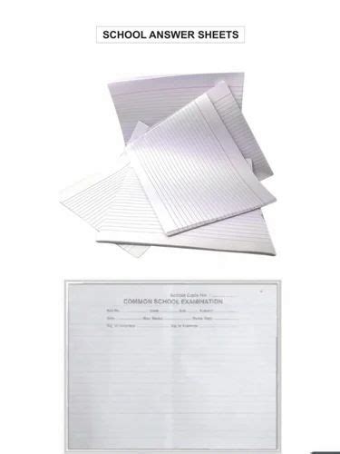 School Answer Sheet At ₹ 13sheet In Sonipat Id 2850230765448