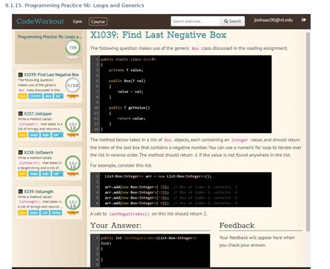Solved 9115 Programming Practice 9b Loops And Generics