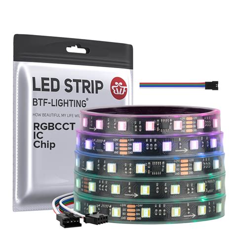 Amazon Com BTF LIGHTING WS IC RGBCCT Addressable Dual Data LED Strip SMD FT LED M