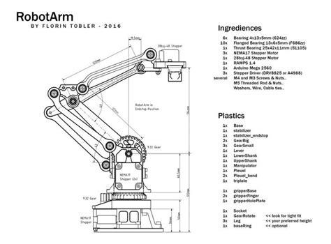 RobotArm By Ftobler Thingiverse Robot Design Robot Arm Mechanical Design