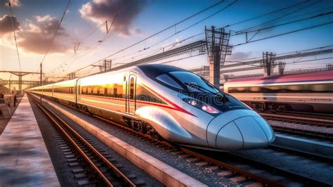 Chinese High Speed Rail Generative Ai Stock Illustration Illustration Of Station Move 280395438