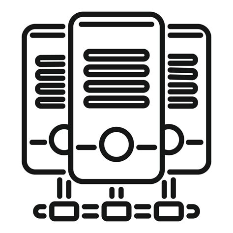 Server Chart Icon Outline Vector Crm Data 15152270 Vector Art At Vecteezy