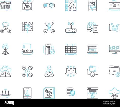 Alliance Collaboration Linear Icons Set Partnership Cooperation Co Creation Synergy Unity