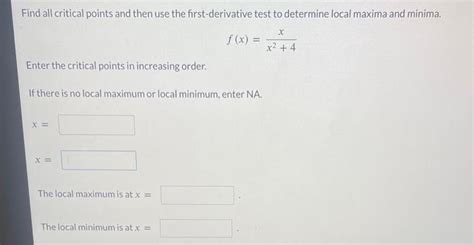 solved find all critical points and then use the
