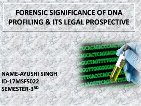 Forensic Dna Profiling Pptx Genealogy And Ancestry Hobbies