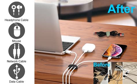 Amazon Com NKTDWO Silicone Cord Ties Management Organizer Kit 10 PCS Adjustable Cable Ties And