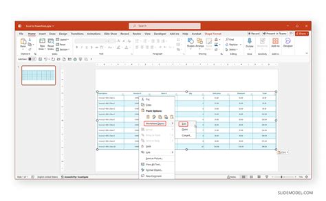 How To Insert An Excel Sheet Into Powerpoint