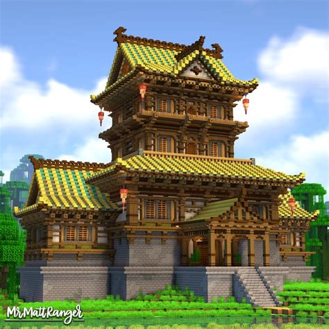 Minecraft Japanese Bamboo Temple Big Japanese Minecraft House Bamboo Temple Minecraft