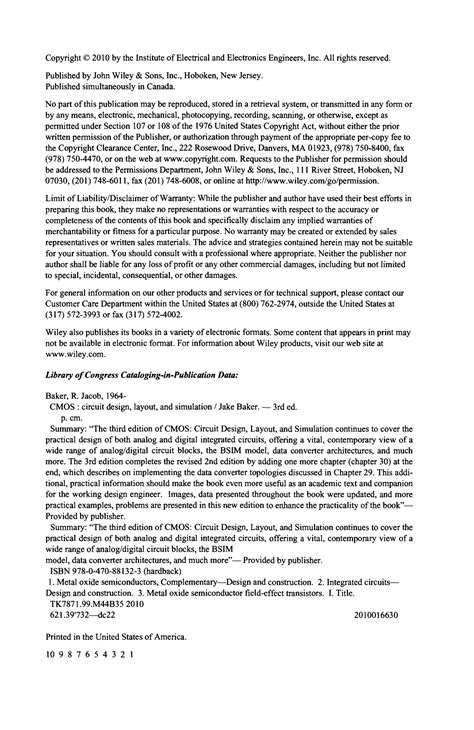 Vlsi Design Book Cmoscircuitdesignlayoutandsimulation Pdf
