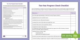 EYFS Progress Check At Age Two Resource Pack Twinkl