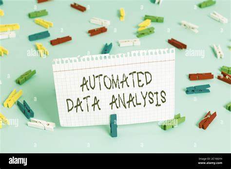 writing note showing automated data analysis business concept for