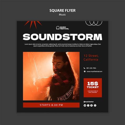 Free Psd Music Template Design