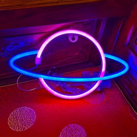 Ночной неоновый светильник ночник планета Юпитер Neon lamp series ...