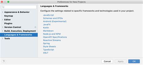 Languages And Frameworks Intellij Idea Documentation