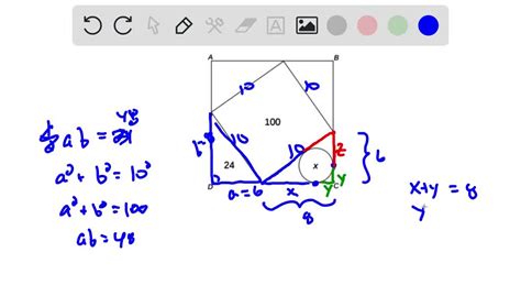 Solved Question 3 Consider Square Abcd Below If The Area Of The