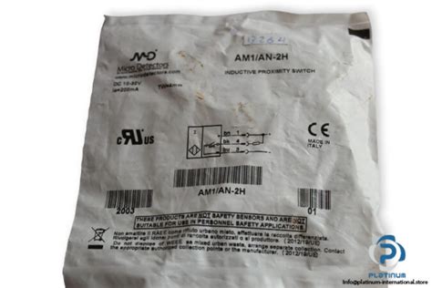 MICRO DETECTORS AM1 AN 2H CYLINDRICAL INDUCTIVE SENSOR Platinum International