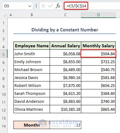 How To Divide Numbers In Microsoft Excel Eroppa