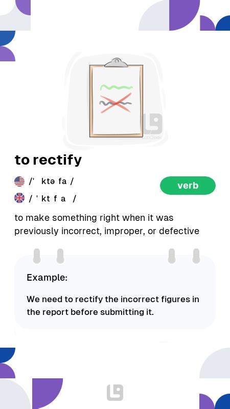 Definition And Meaning Of Rectify Picture Dictionary
