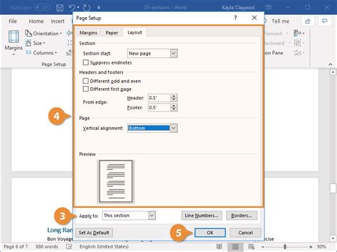 Word Section Break CustomGuide