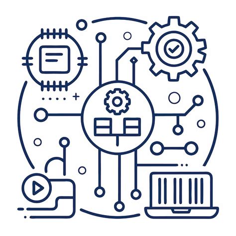 Digital Transformation Line Icon Linear Style Sign For Mobile Concept And Web Design Premium