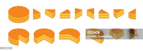 쇼트브레드 반죽 파이 조각 전체 케이크와 그 부분 등등 측정 보기 조각케이크에 대한 스톡 벡터 아트 및 기타 이미지 조각