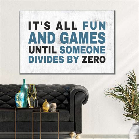Divide By Zero Gamer Quote Wall Art Digital Art