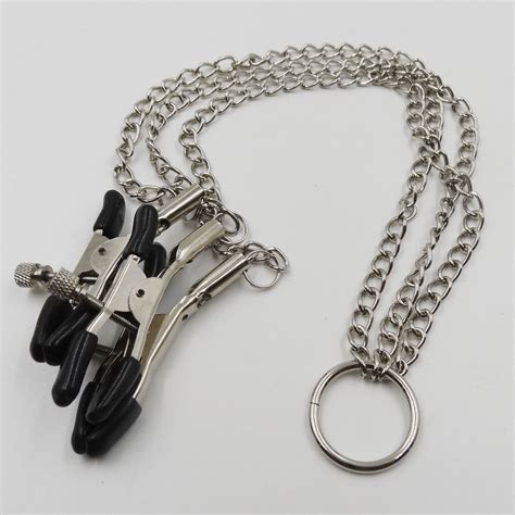 Labia Clip And Milk Clip Adult Sex Products BDSM Stainless Steel Nipple Clamps Metal Chain Women