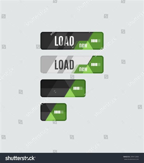 Load Button Futuristic Hitech Ui Design Stock Vector Royalty Free 299412890 Shutterstock