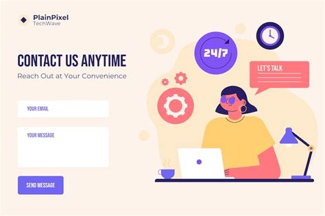 Free Vector Flat Design Contact Form Template