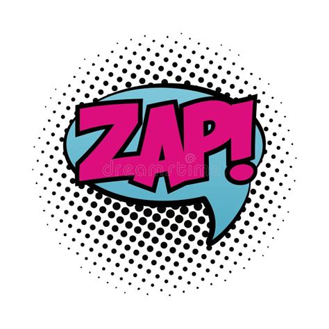 Speech Bubble with Zap Word Pop Art Fill Style Stock Vector - Illustration of bubble, blank ...