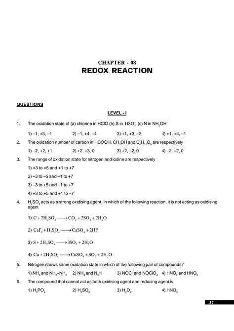 Solution Redox Reactions Quiz Studypool