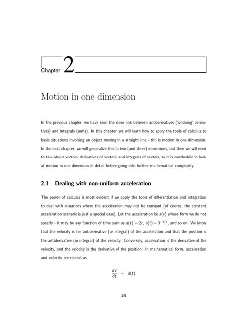 Phy 101 Pdf Integral Acceleration