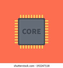 Cpu Processor Clipart Flat Design On Stock Vector Royalty Free Shutterstock