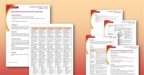 Nanomaterials And The Nanoscale Structure Strip Years Resource RSC Education