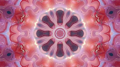 Abstract Color Background With Symmetrical Repeating Patterns Seamless Looping Animation