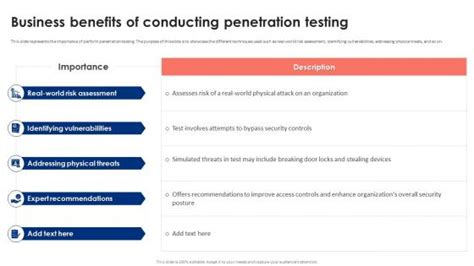 Penetration Testing Approaches Business Benefits Of Conducting
