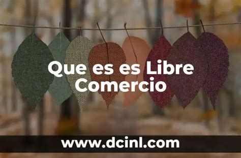 Que Es Es Libre Comercio Significado Definición Y Ejemplos