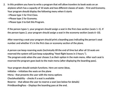 Solved In This Problem You Have To Write A Program That Will Chegg