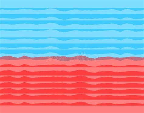 Abstract Blurred Liner Curve Blue Red Colour Texture Background