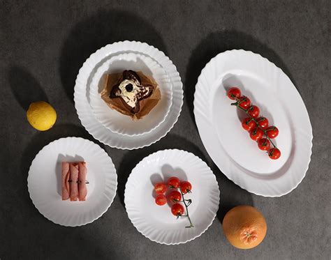 Wholesale 75 Inch White Opal Glass Soup Plate