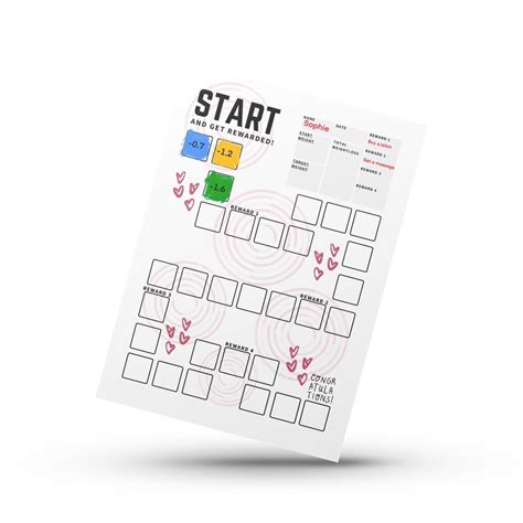 Weight Loss Reward Chart Printable Weight Loss Rewards Chart Etsy