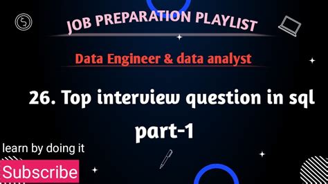 26 Top Sql Queries For Interview Part 1 Sql Tutorial Interview Question Youtube