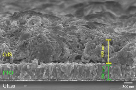 Cross Section Sem Image For Cds Thin Films Deposited Into Fto