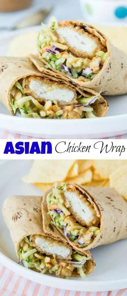 Asian Chicken Wraps An Easy Chicken Wrap With A Thai Peanut Sauce A