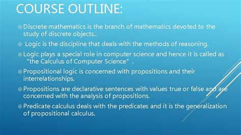 Discrete Mathematics Course B Tech Branch It Semester