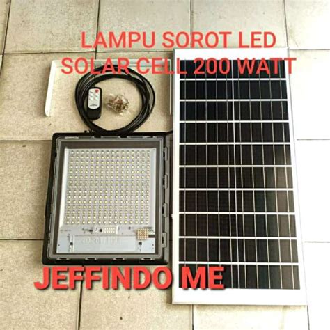 Jual Lampu Sorot Led Solar Cell 200 Watt Tenaga Surya 200W Panel 200 W Smd Di Seller Thuestore