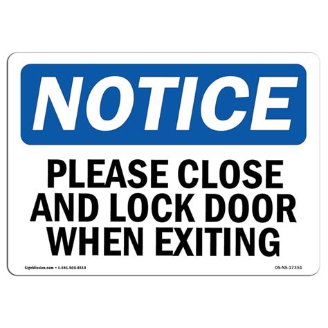 Close Door After Use Sign