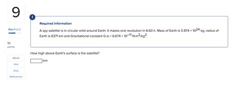 Solved Required Information A Spy Satellite Is In Circular