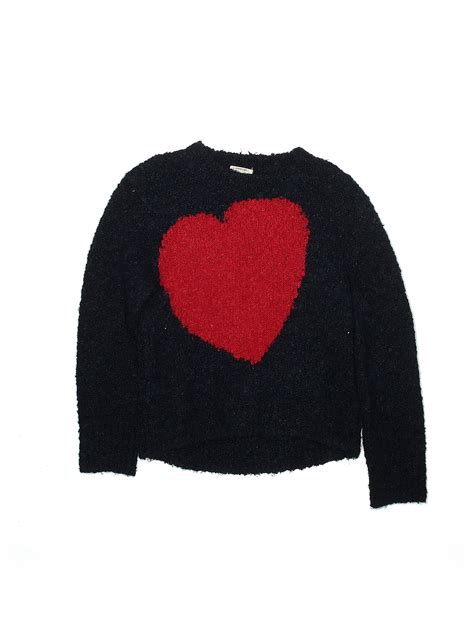 Crewcuts Hearts Black Pullover Sweater Size 10 11 69 Off Thredup